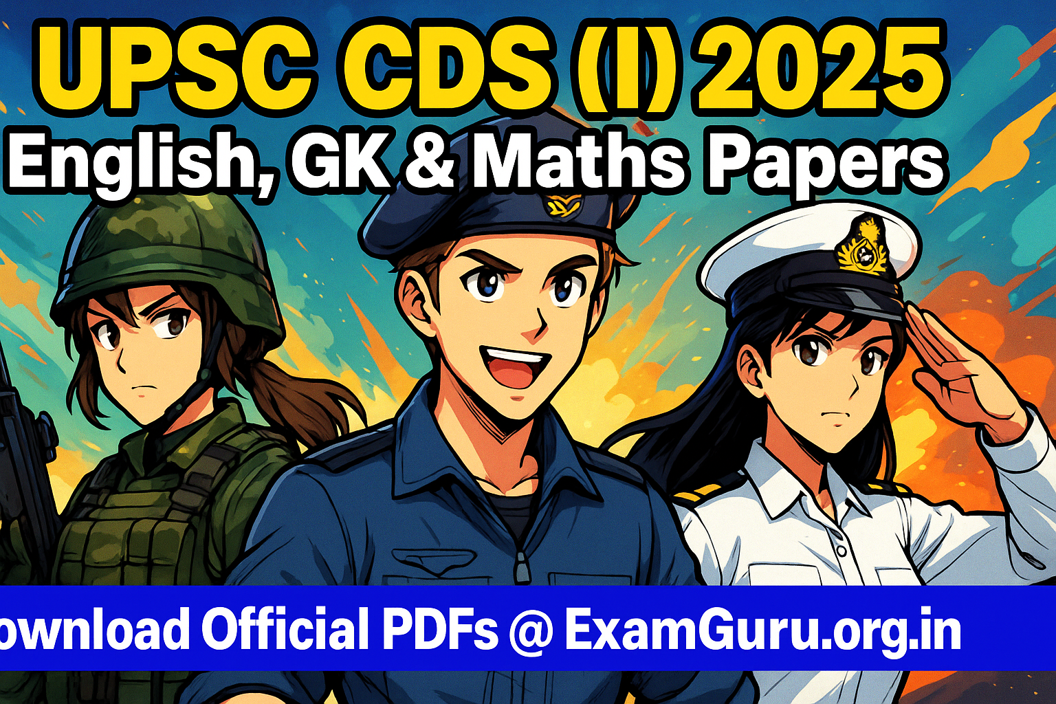 UPSC CDS (I) Examination 2025 – Download - examguru.org.in